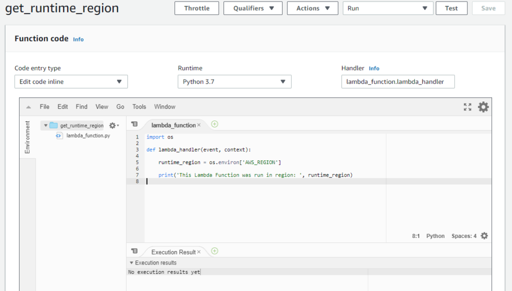 How To Get Lambda Runtime Region Via Python Radish Logic