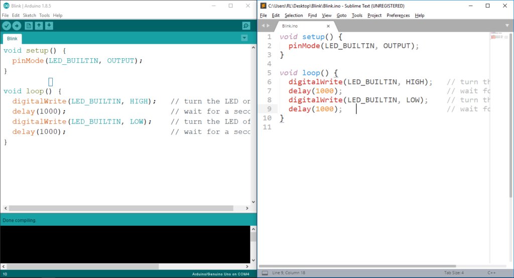 Using an External Text Editor in Arduino IDE - Radish Logic