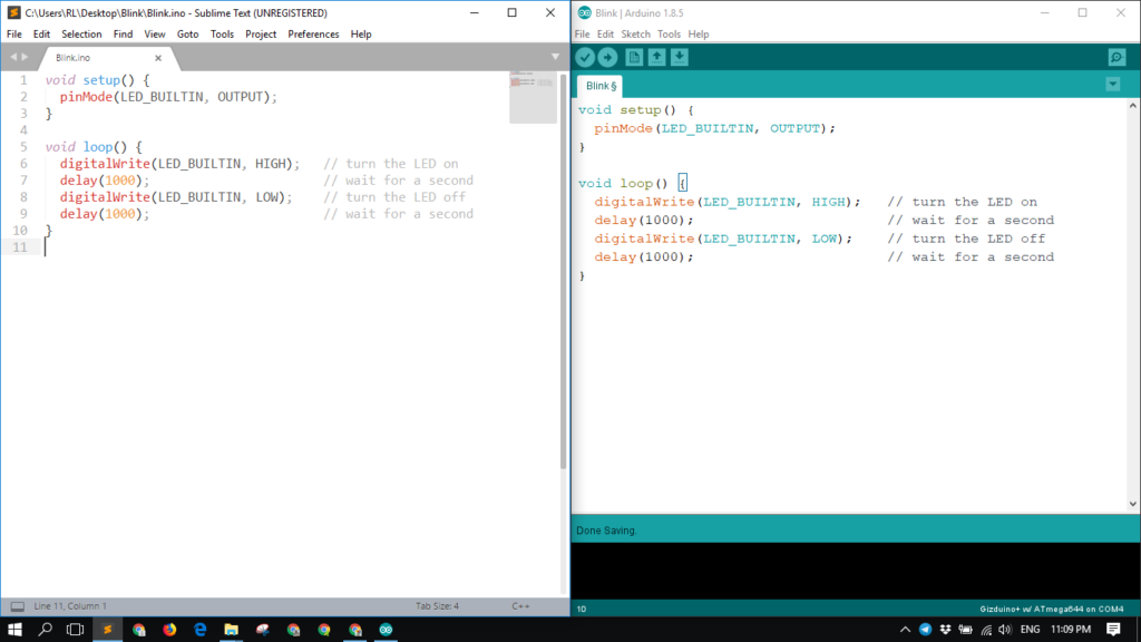 Using an External Text Editor in Arduino IDE - Radish Logic