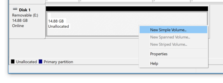 How To Format An Sd Card After Using It On A Raspberry Pi Windows Disk Management Radish Logic