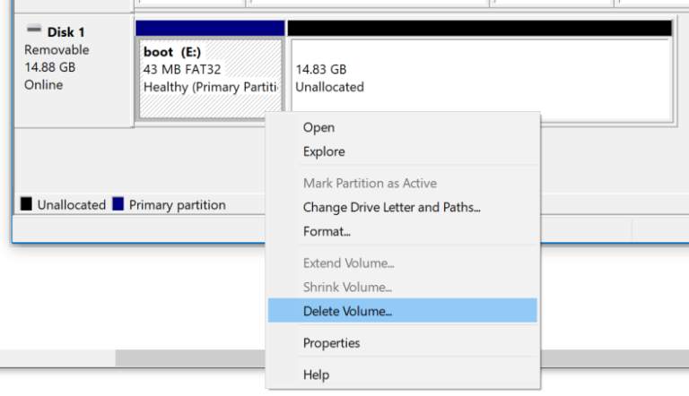 How to Format an SD Card after using it on a Raspberry Pi (Windows Disk Management) - Radish Logic