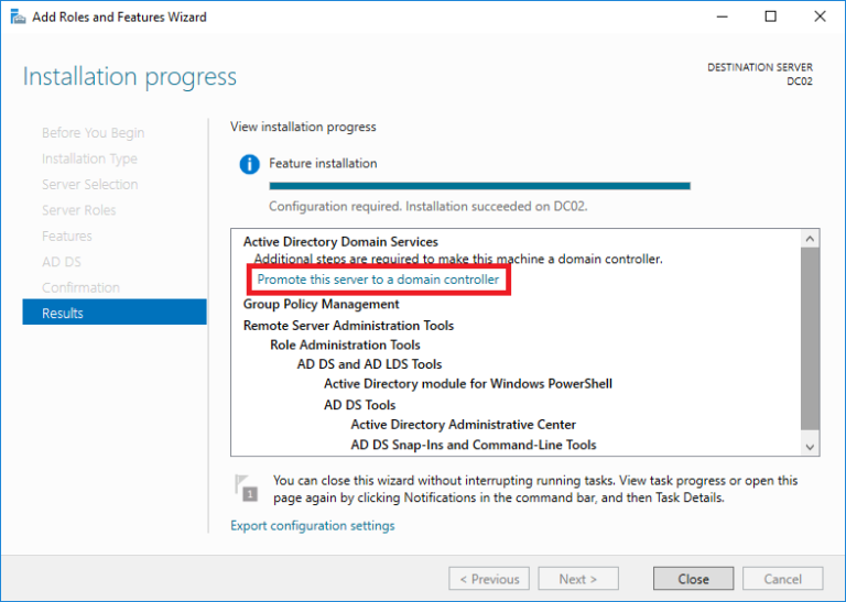 Adding a Secondary Active Directory Domain Controller on Windows Server ...