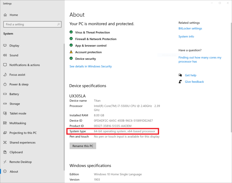 How to check if your Windows 10 is 64-bit or 32-bit - Radish Logic