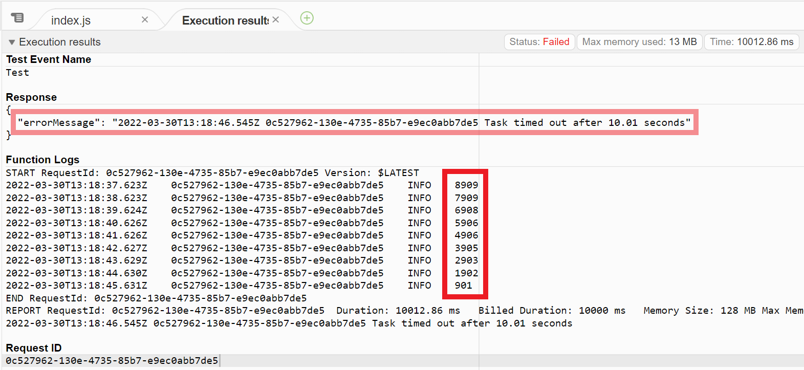 How To Get The Remaining Time Of A Running Aws Lambda Function Using Nodejs Radish Logic